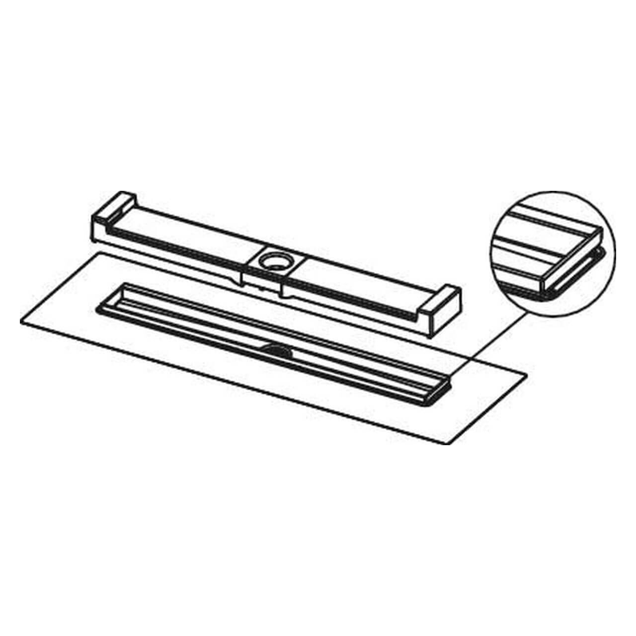 Tece Duschrinne Evo Tecedrainline 700 mm Wandfliesenauflage